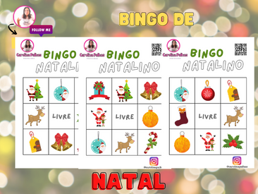Bingo Natalino - Professora Carolina Palhas