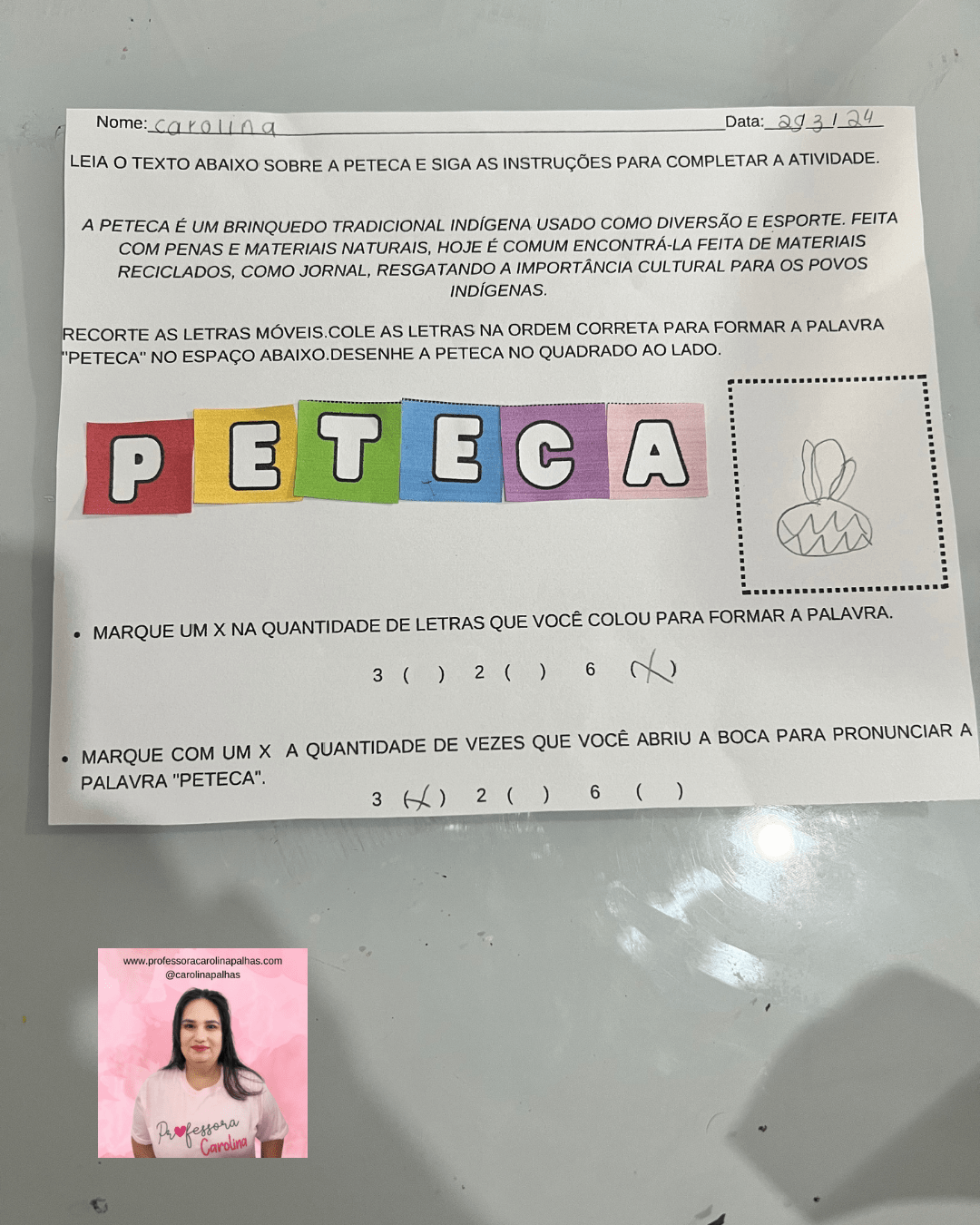 Atividade com o tema Povos Indígenas | Construção da Peteca de Jornal e ...