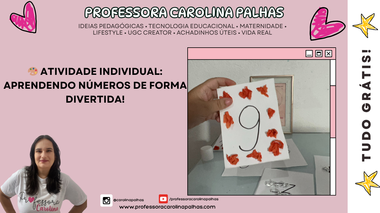 ATIVIDADE INDIVIDUAL: APRENDENDO NÚMEROS DE FORMA DIVERTIDA ...